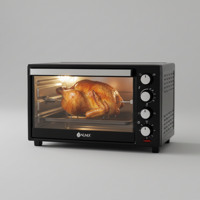 Nunix 40L Electric Oven with Rotisserie 1600W | 100-250°C Temperature ...
