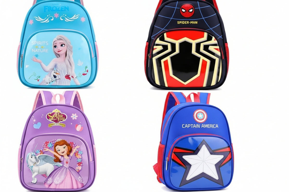 Cartoon Themed Kindergarten School Bag Backpack 30x28x14cm – Furaha Finds