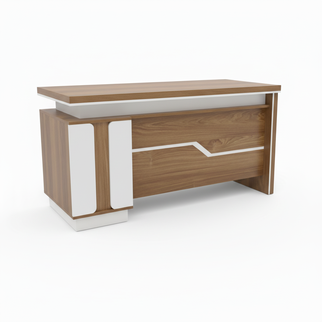 Executive Table - Modern 160cm x 80cm x 75cm with Storage | Wood Finish – Furaha Finds