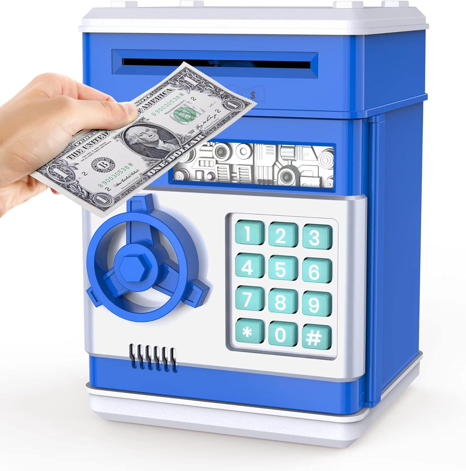 Electronic ATM Piggy Bank - Password Money Box with Auto Cash Counter ...