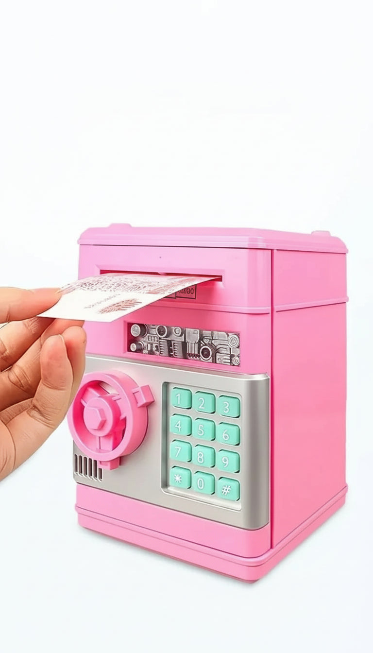 Electronic ATM Piggy Bank - Password Money Box with Auto Cash Counter ...